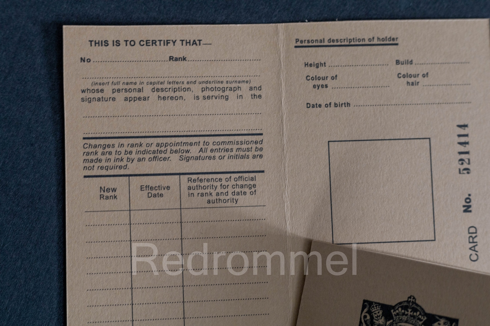 WW2 British RAF ID Card - Etsy UK