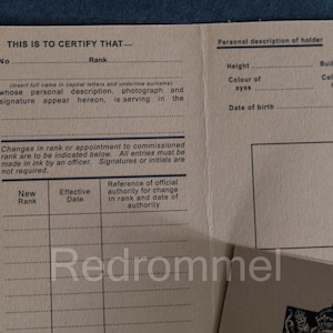 WW2 British RAF ID Card - Etsy