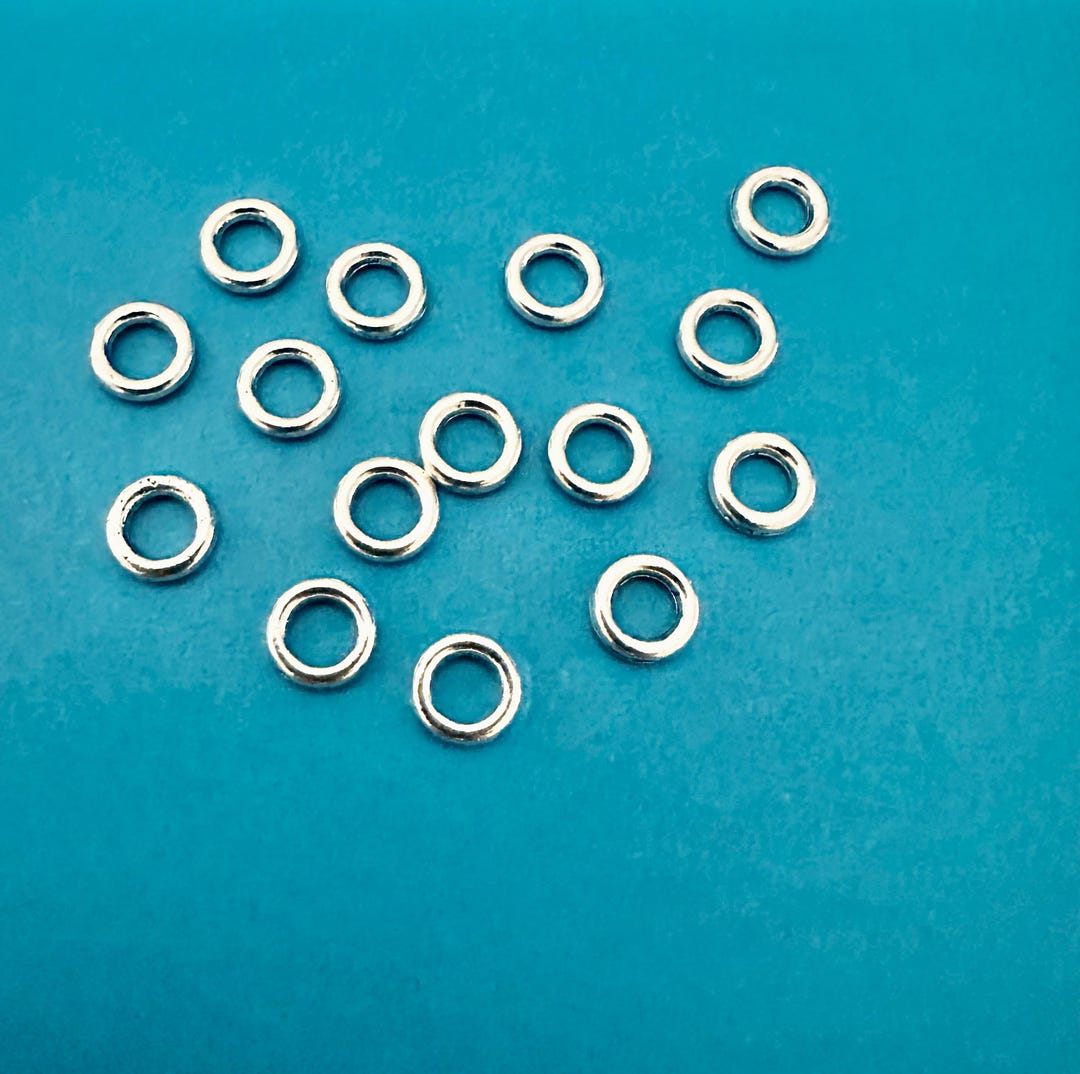 Silver Pewter 9mm Closed Rings - Etsy