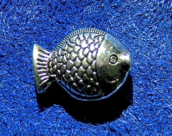 Pewter Fish Bead | Etsy