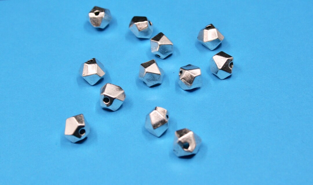 Bali Style Pewter Bicone Beveled Beads 10 Beads (9 X 7 Mm) - Etsy