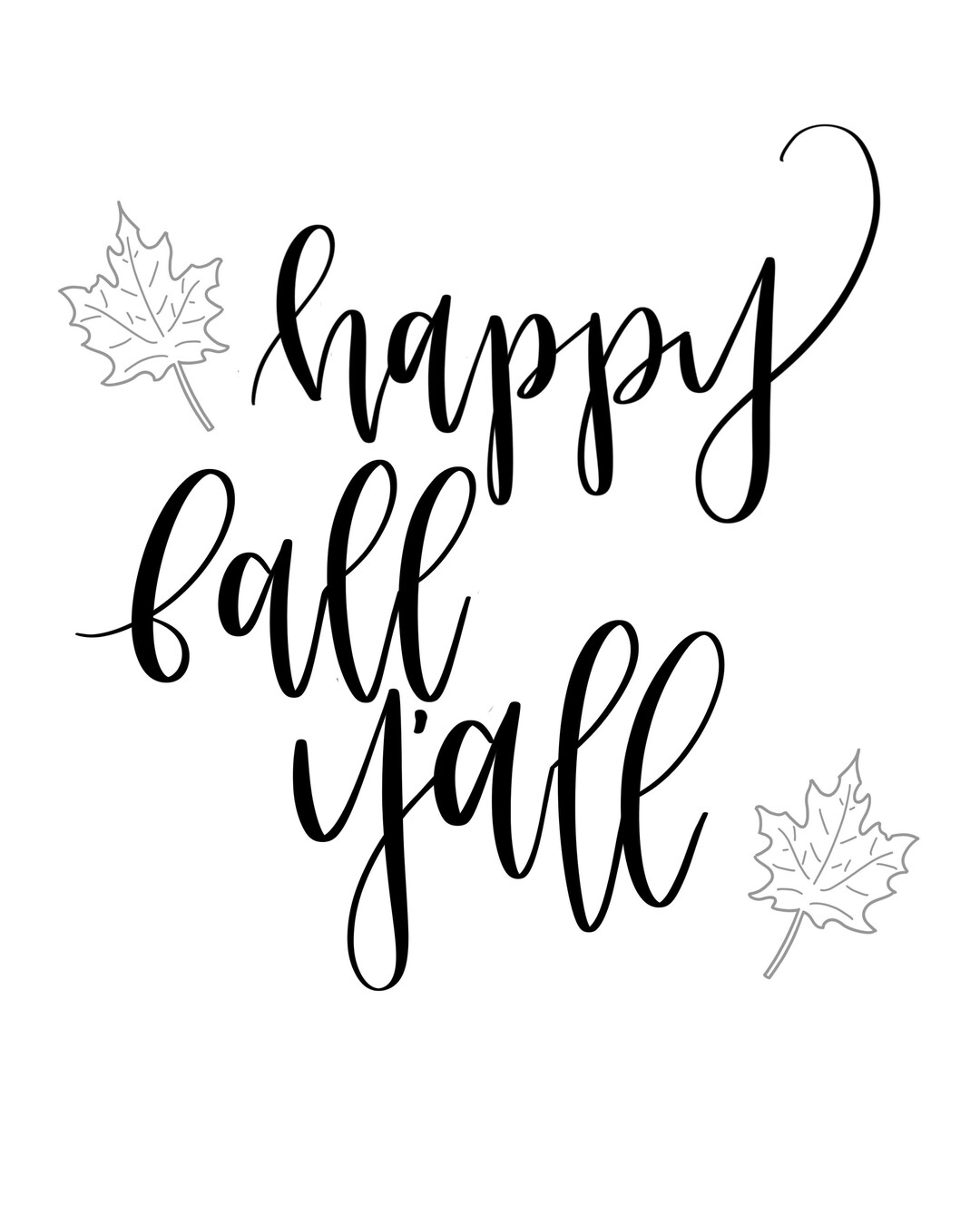 Happy Fall Y'all - Digital Print 8x10 - Etsy