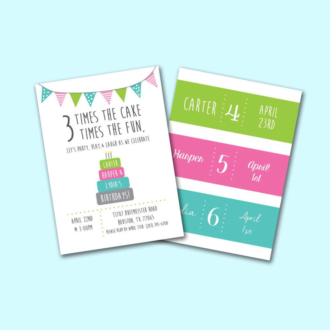Birthday Party Invitations - Etsy