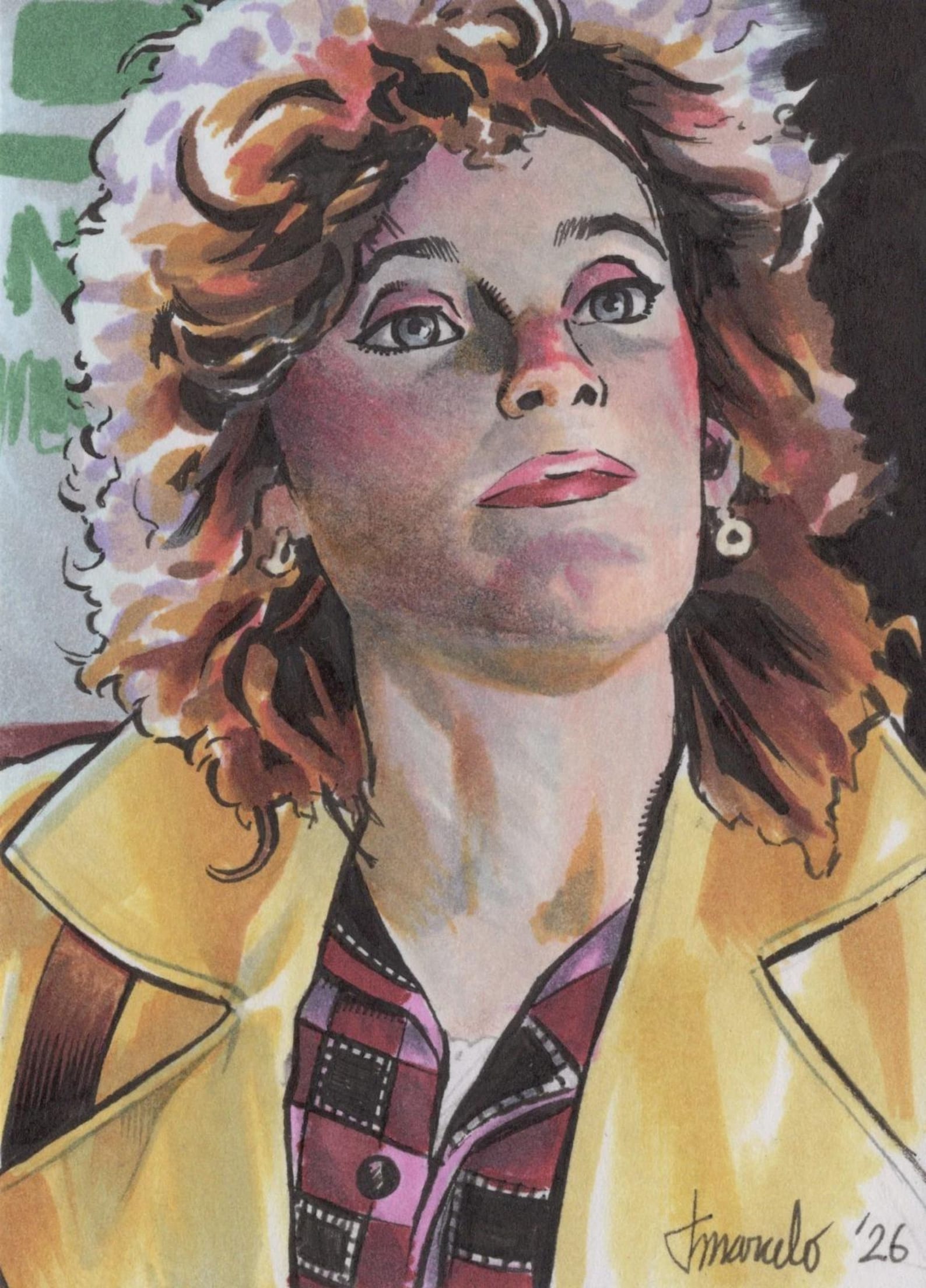 ORIGINAL TMNT (1990) April O'neil 1/1 Sketch Card PSC Fan Art Kuddlyart ...