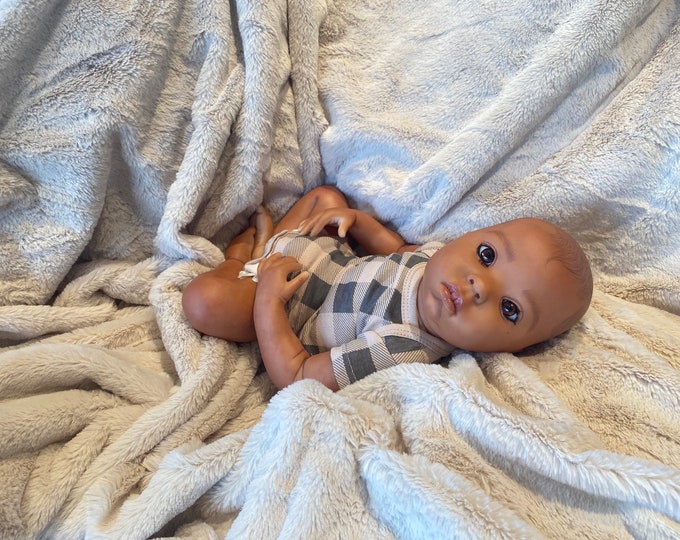 16" Ethnic Multiracial AA Biracial - Newborn Baby Reborn Doll - Brown ...