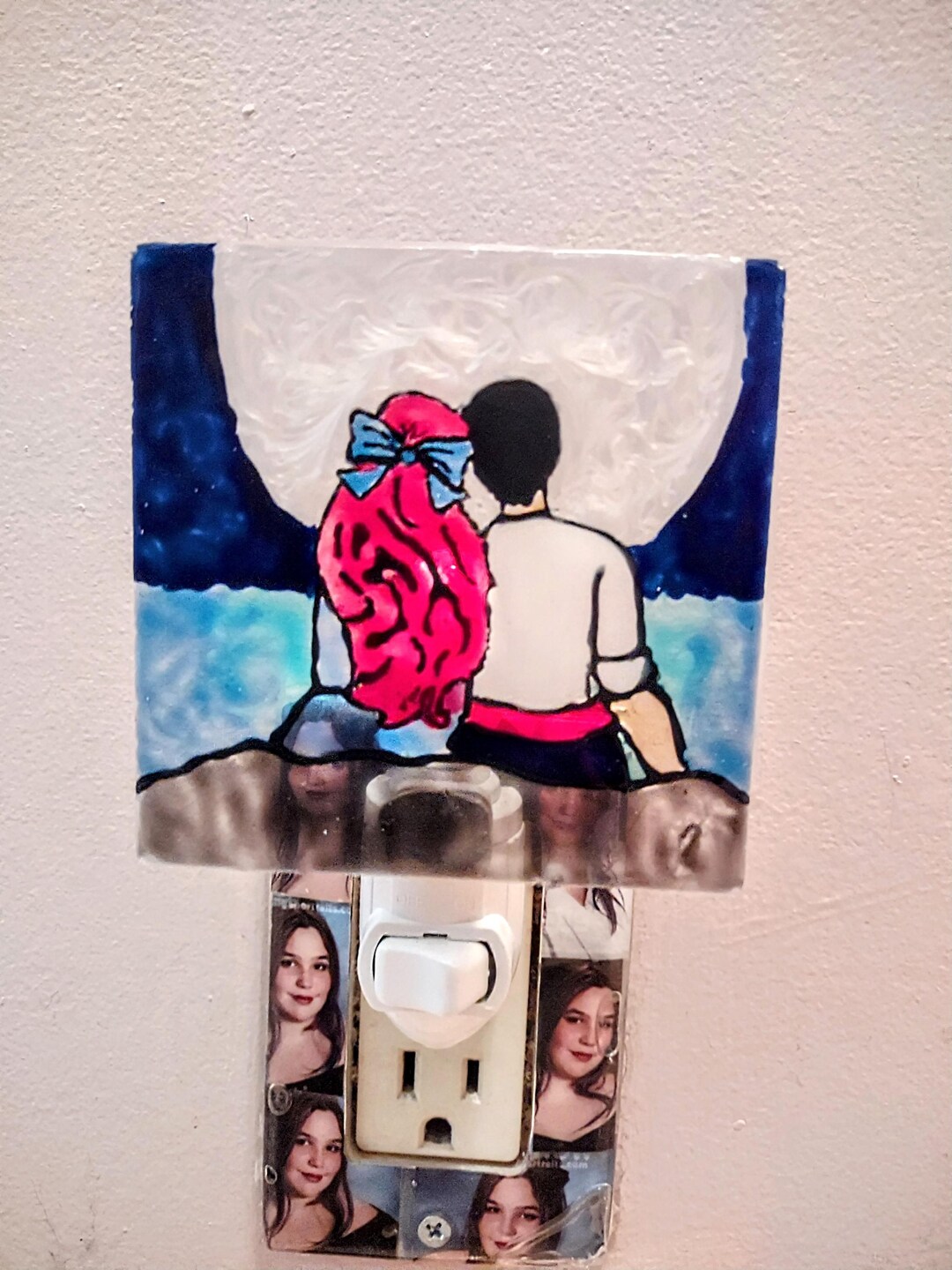 Ariel & Prince Eric Under the Moon Night Light - Etsy