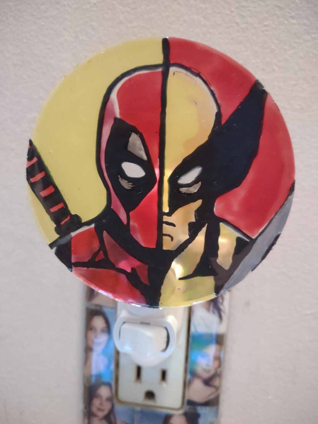 Deadpool & Wolverine Hand Painted Night Light - Etsy