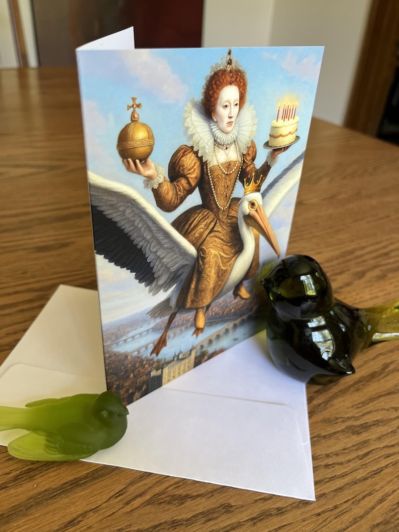 Queen Elizabeth I Flying Pelican Birthday Card + MP4 Digital Download ...
