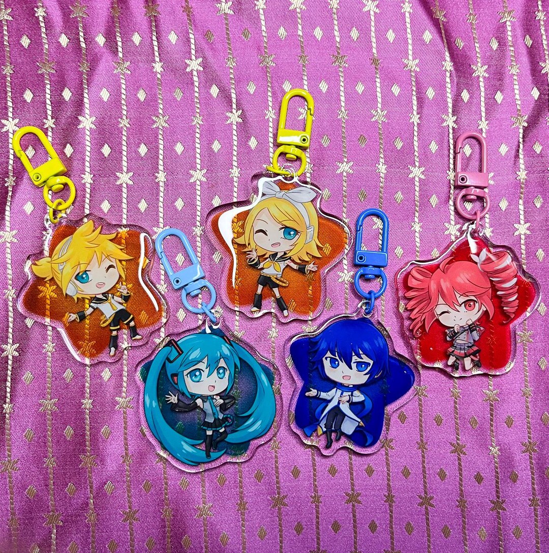 Miku Vocaloid Ren Len Kaito Teto Charms Keychain Fanart - Etsy
