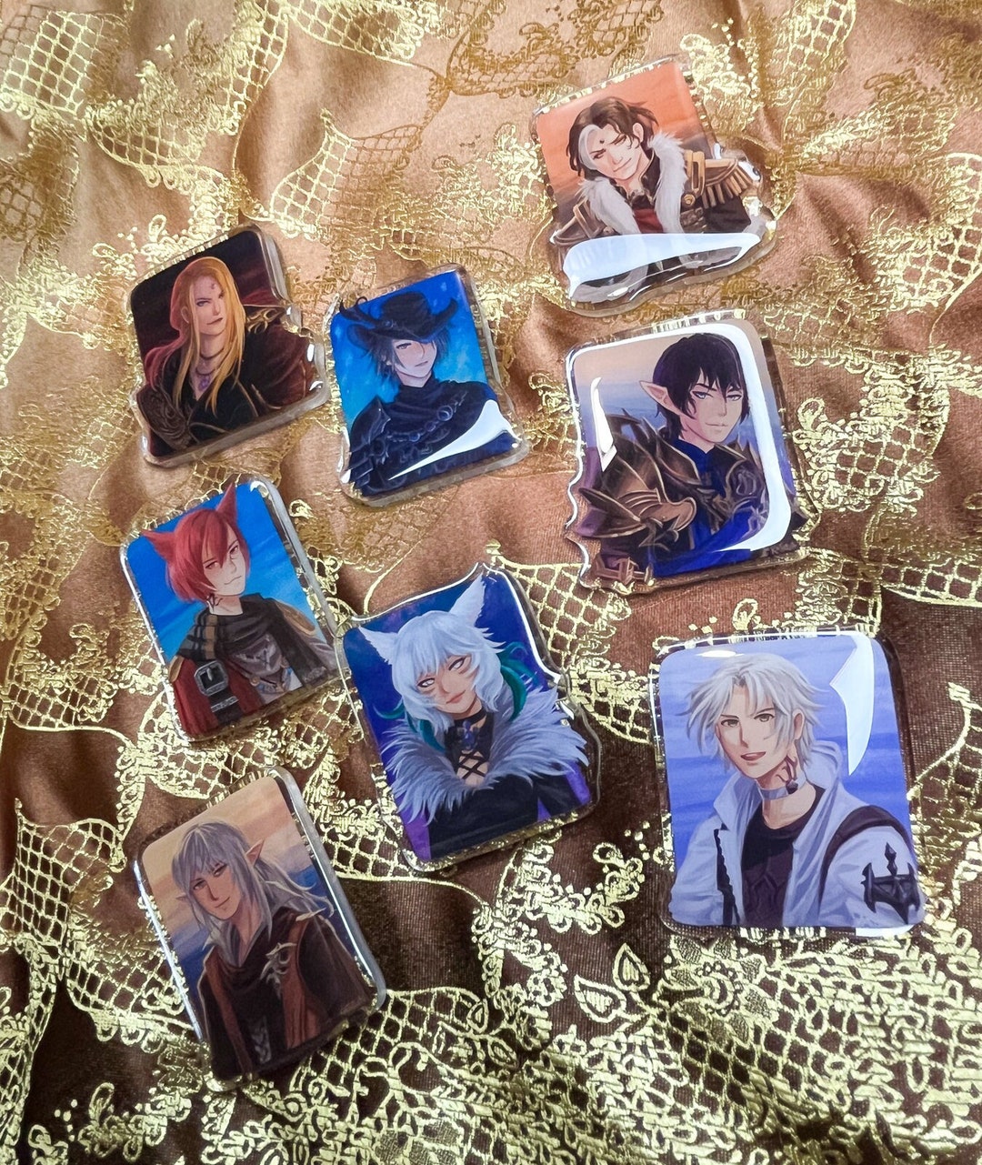 Final Fantasy XIV Inspired Pin Arts G'raha, Emet, Zero, Estinien ...