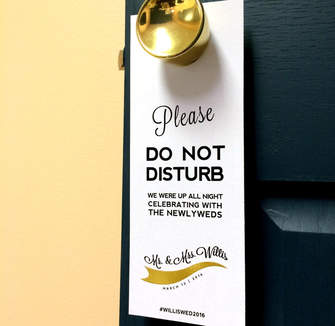Do Not Disturb Sign Wedding Guest Door Hanger Wedding Etsy