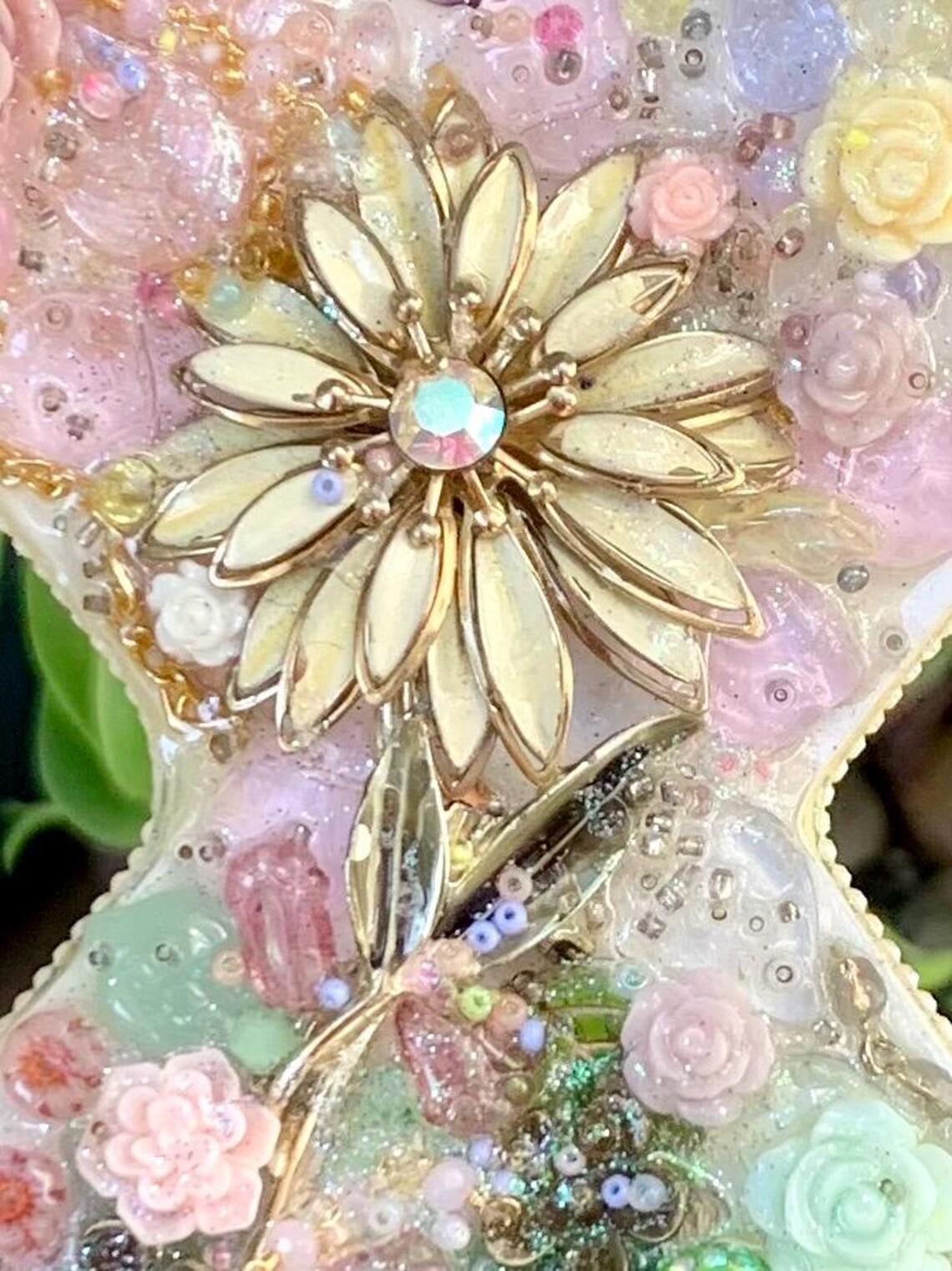 Jeweled Letter X Decor – Vintage Jewelry Embellished Wood Art - Etsy