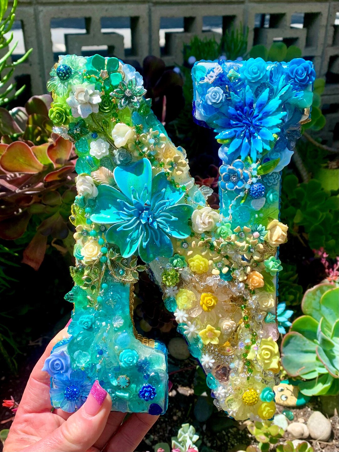 Botanical Letter N Decor - Etsy