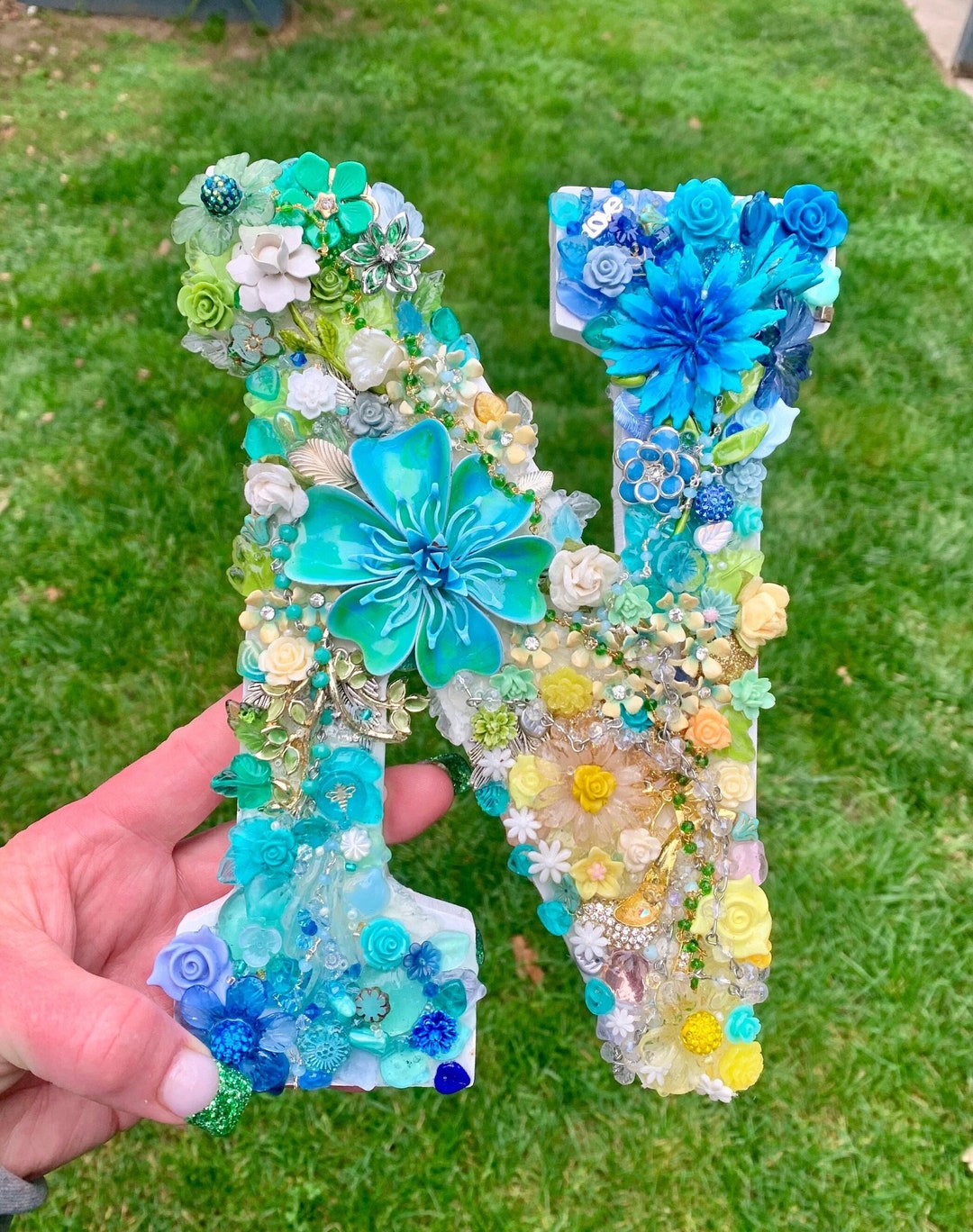 Decorative Letter N, Nursery Decor, Bridal Best Friend Baby Shower Gift ...