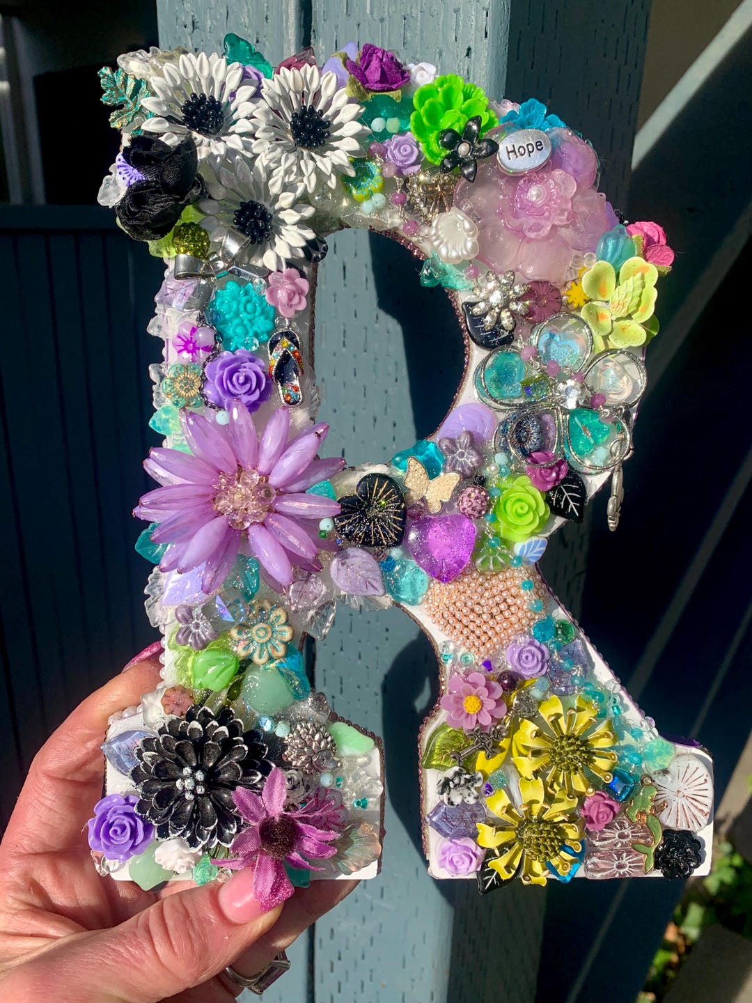 Letter R Decor, Vintage Jeweled Mosaic - Etsy