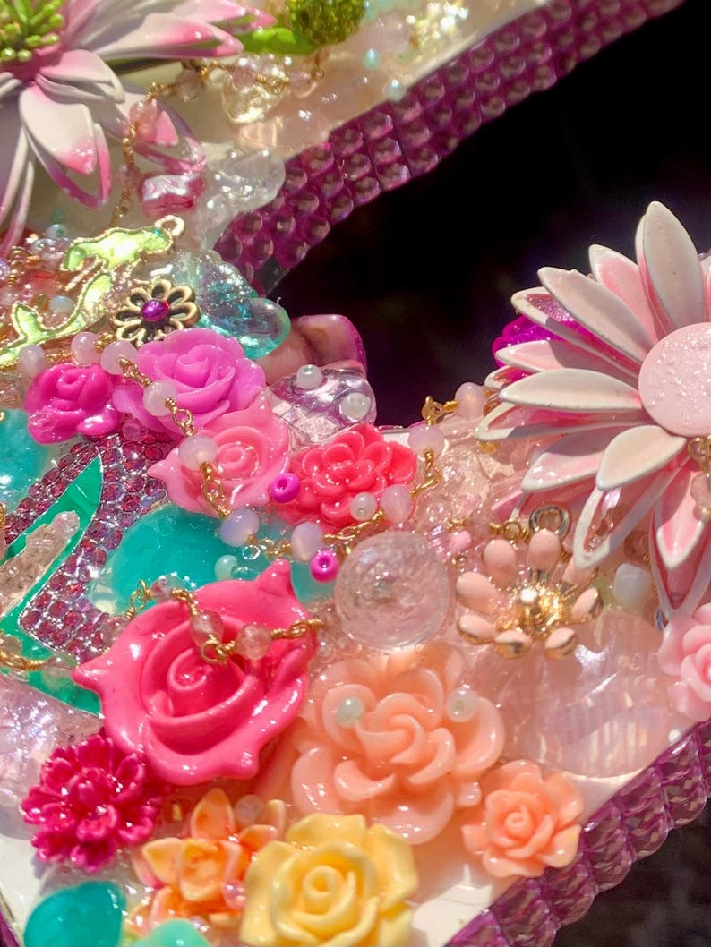 Decorative Letter L, Nursery Room Bling, Floral Initials, Bridal Baby ...