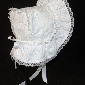 New Handmade White Raised Embroidery Victorian Style Extended Back Baby ...