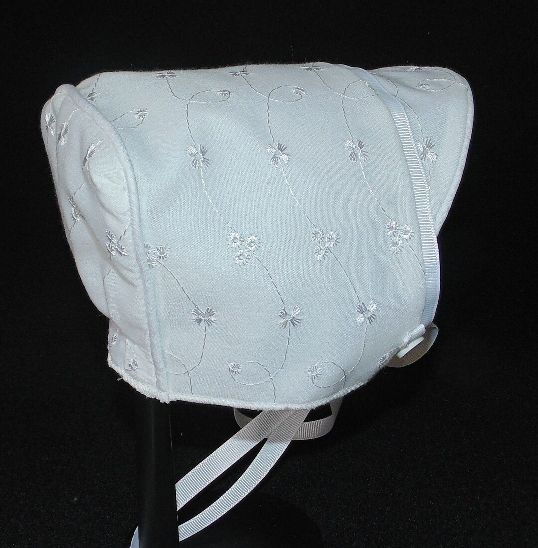 Baby Boy Eyelet Hat White or Blue - Etsy