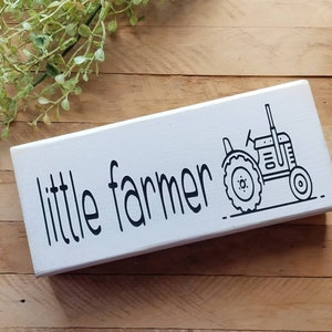 Little Farmer Small Wood Rustic Country Sign Tractor Sign | Etsy