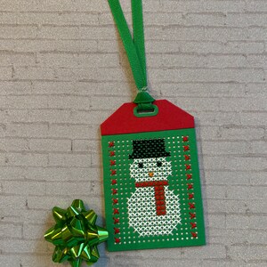 Cross Stitch Gift Tags, Christmas Wrapping Labels, Crafty Holiday ...