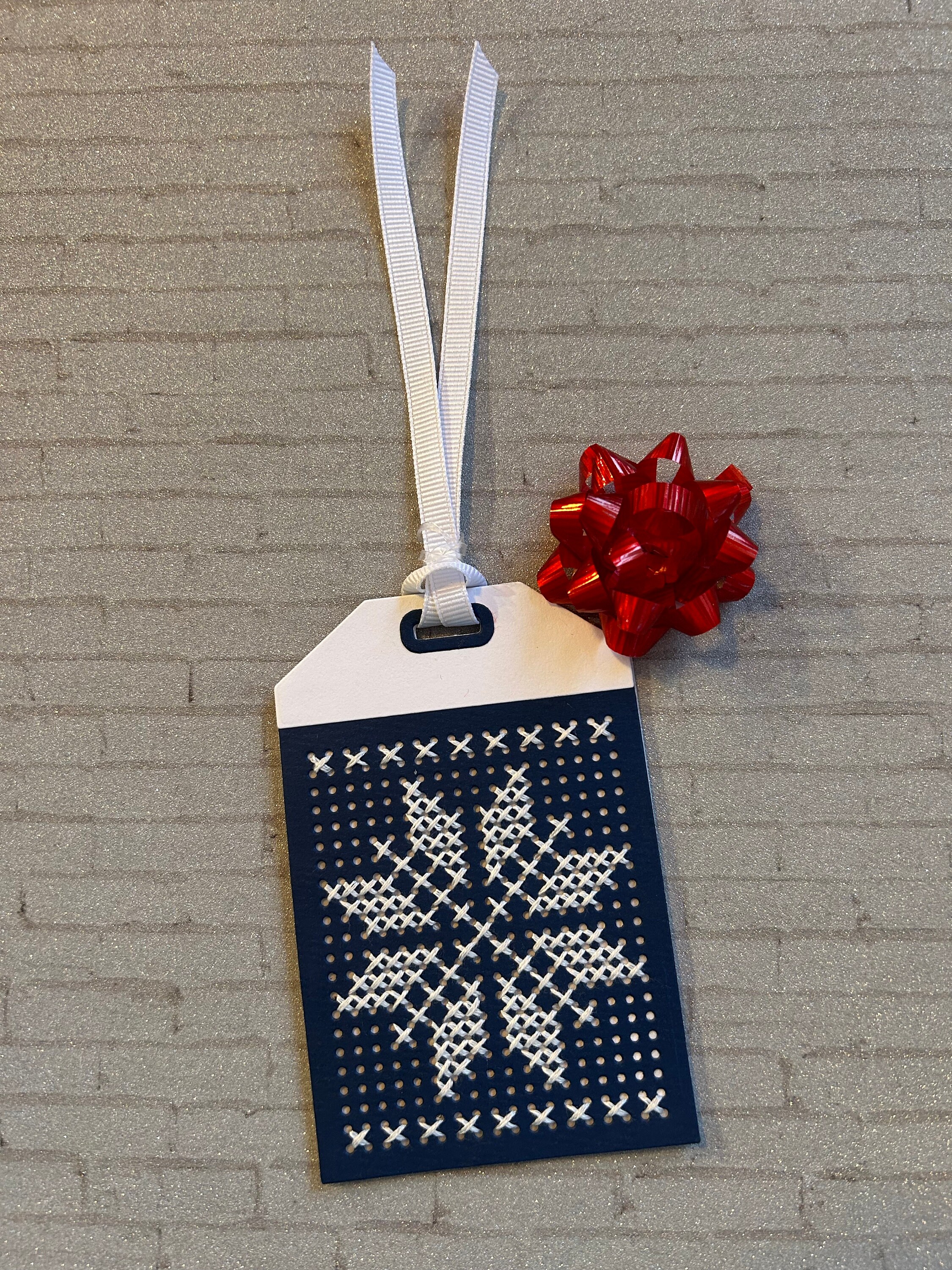 Cross Stitch Gift Tags, Christmas Wrapping Labels, Crafty Holiday ...