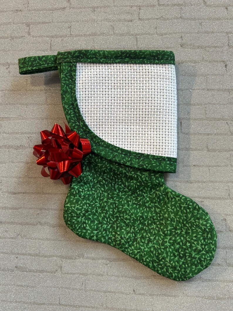 Unfinished Cross Stitch Stockings, Charles Craft Like Stocking, Holiday ...