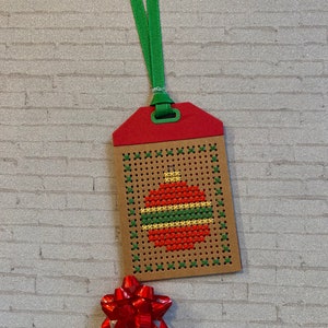 Cross Stitch Gift Tags, Christmas Wrapping Labels, Crafty Holiday ...