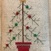 Cross Stitch Button Tree Ornament, Crafty Christmas Decoration, Folk ...