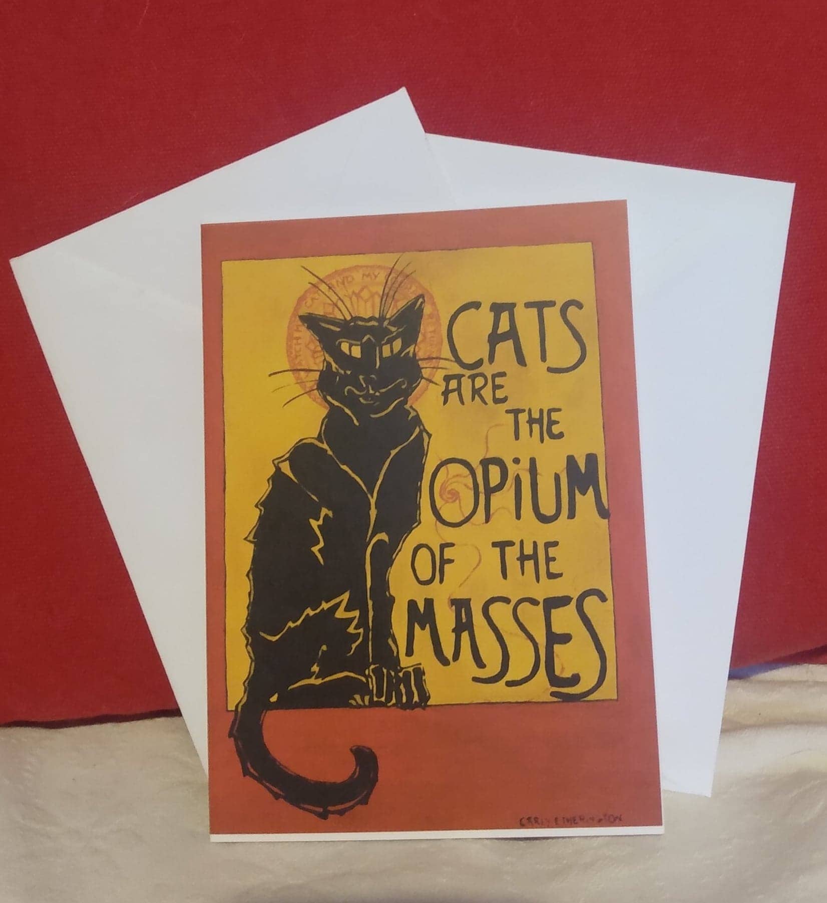 Cats Are the Opium of the Masses Greeting Card - Etsy