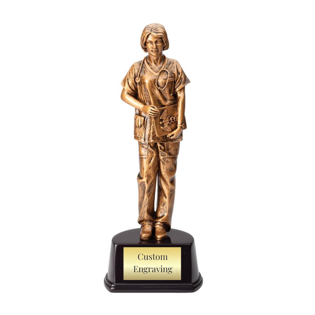 Custom Nurse Trophy - Engraved Award for Nursing Achievement ...