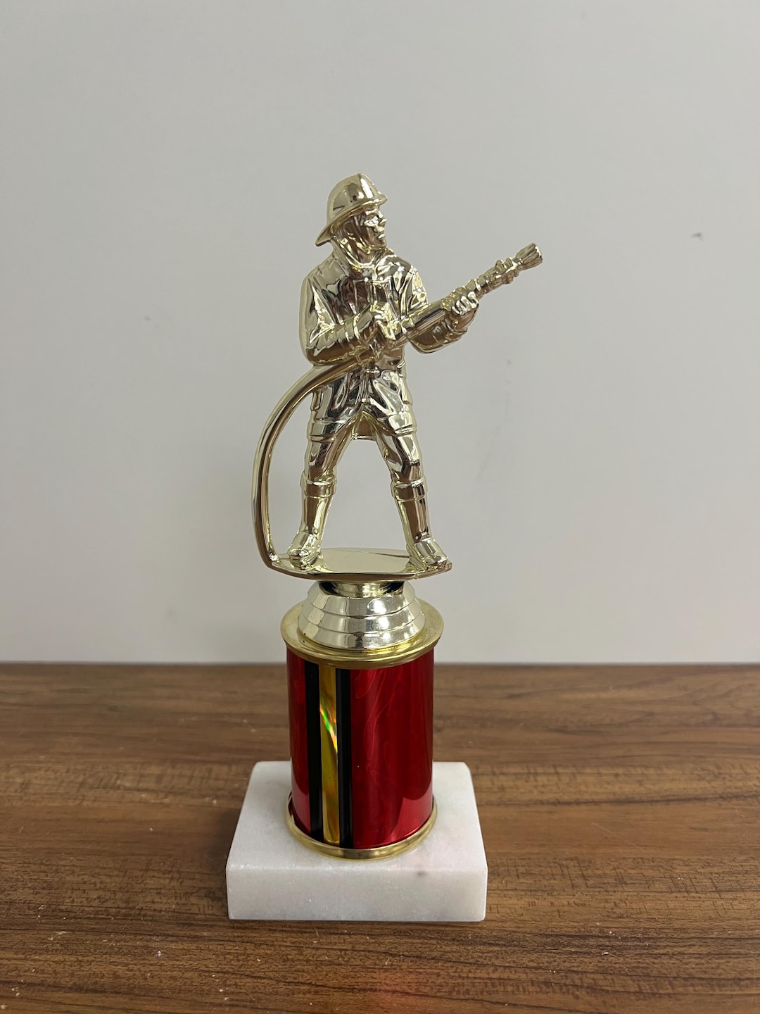 Custom Fireman Trophy: Personalized Firefighter Retirement Award - Etsy ...