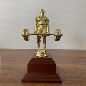 Custom Engraved Weightlifting Champion Trophy - Deadlift Award - Etsy