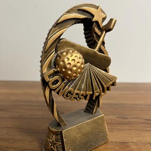 Longest Putt Golf Trophy With Custom Engraving – Perfect Award for Golf ...
