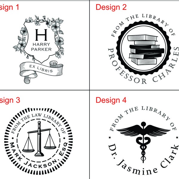 Library Stamps - Etsy