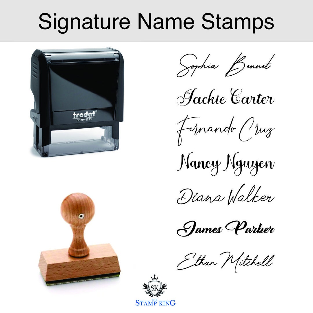 Personalized Name Stamps | Custom Signature & Text Stamps | Self-inking ...