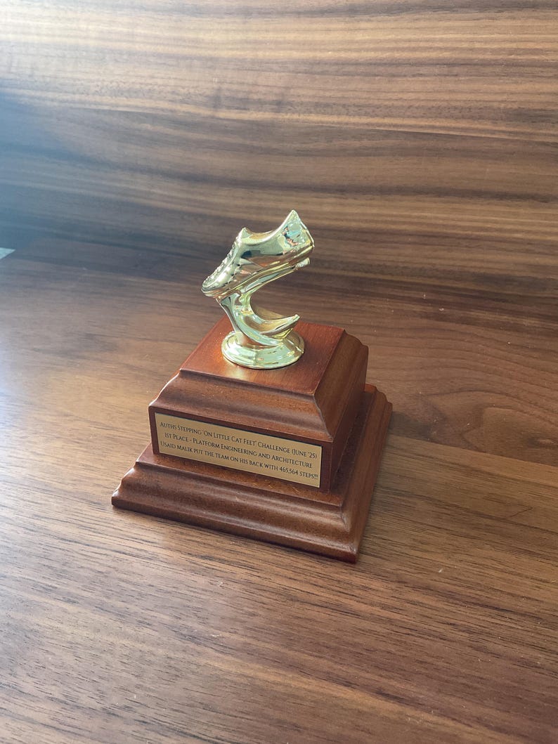 Custom Engraved Gold Running Shoe Trophy - Marathon Award on Marble ...