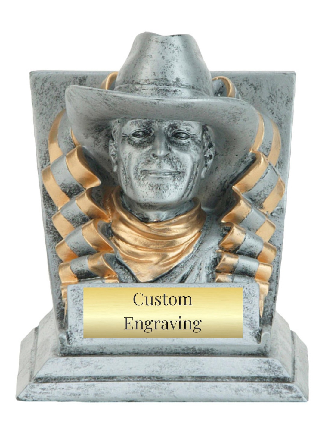 Western Hero Trophy - Cowboy Award With Custom Engraving, Perfect for ...