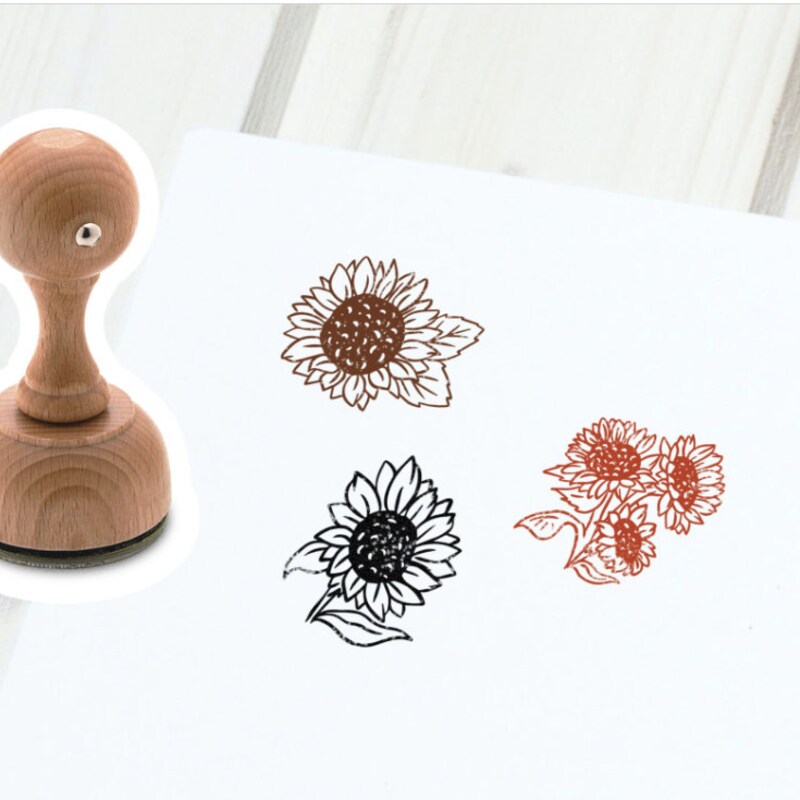 Sunflower Stamp - Etsy