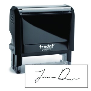 Custom Signature Stamp | Self-inking Signature Stamp | Traditional Wood ...