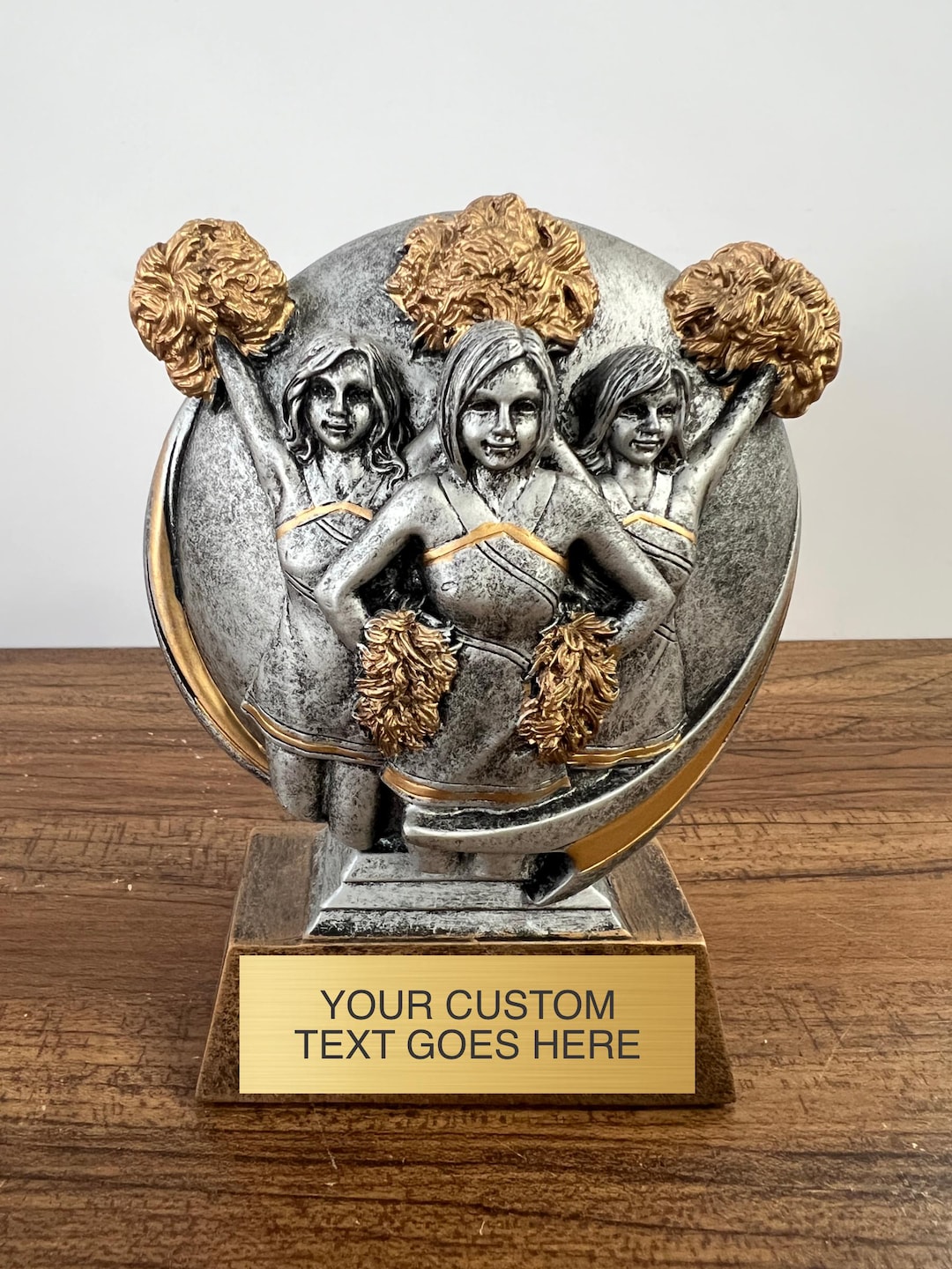 Custom Engraved Cheerleading Resin Trophy: Pom Pom Team Award - Etsy