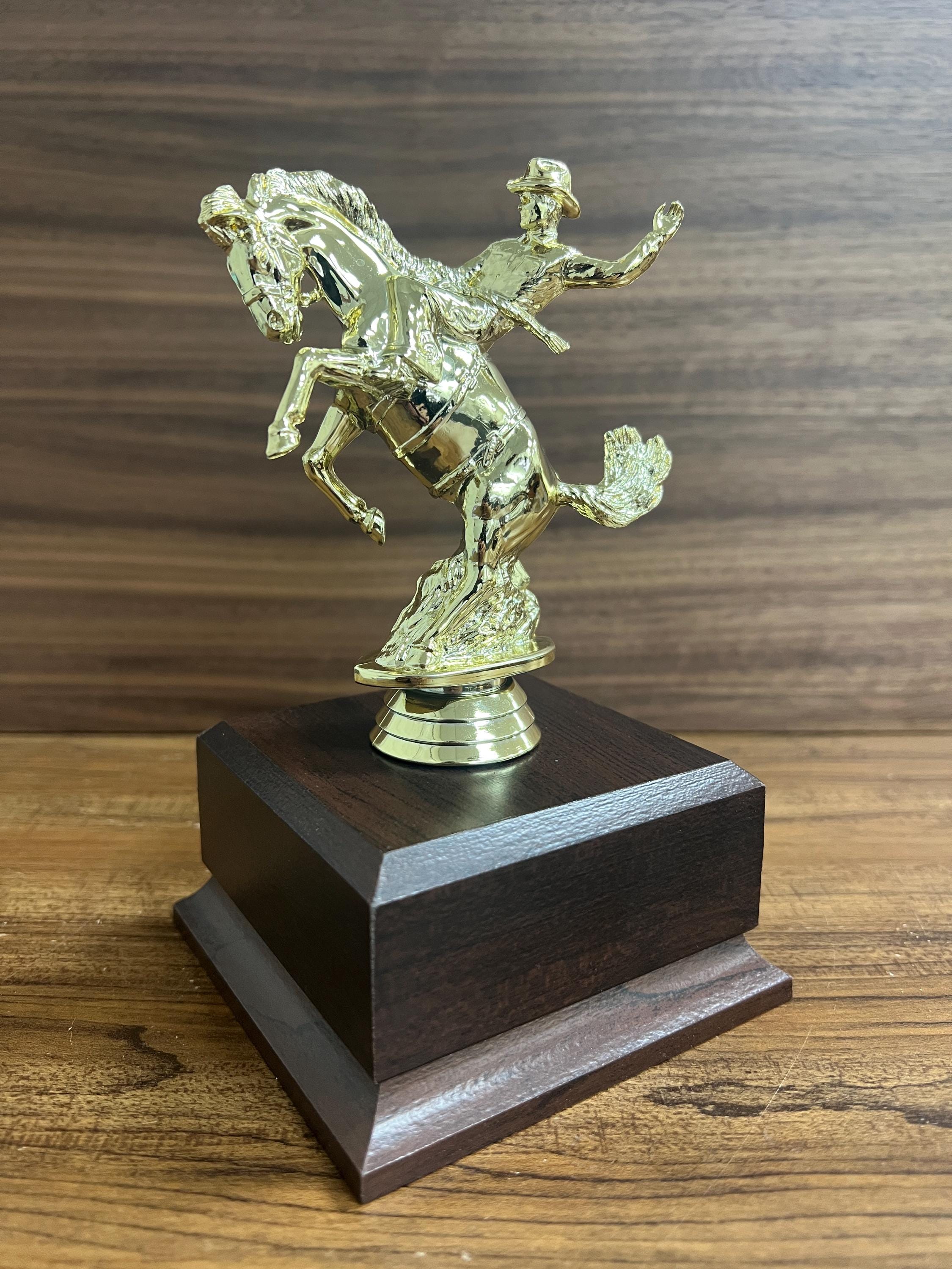 Custom Engraved Cowboy Trophy: Rodeo Award, Western Sports Prize - Etsy