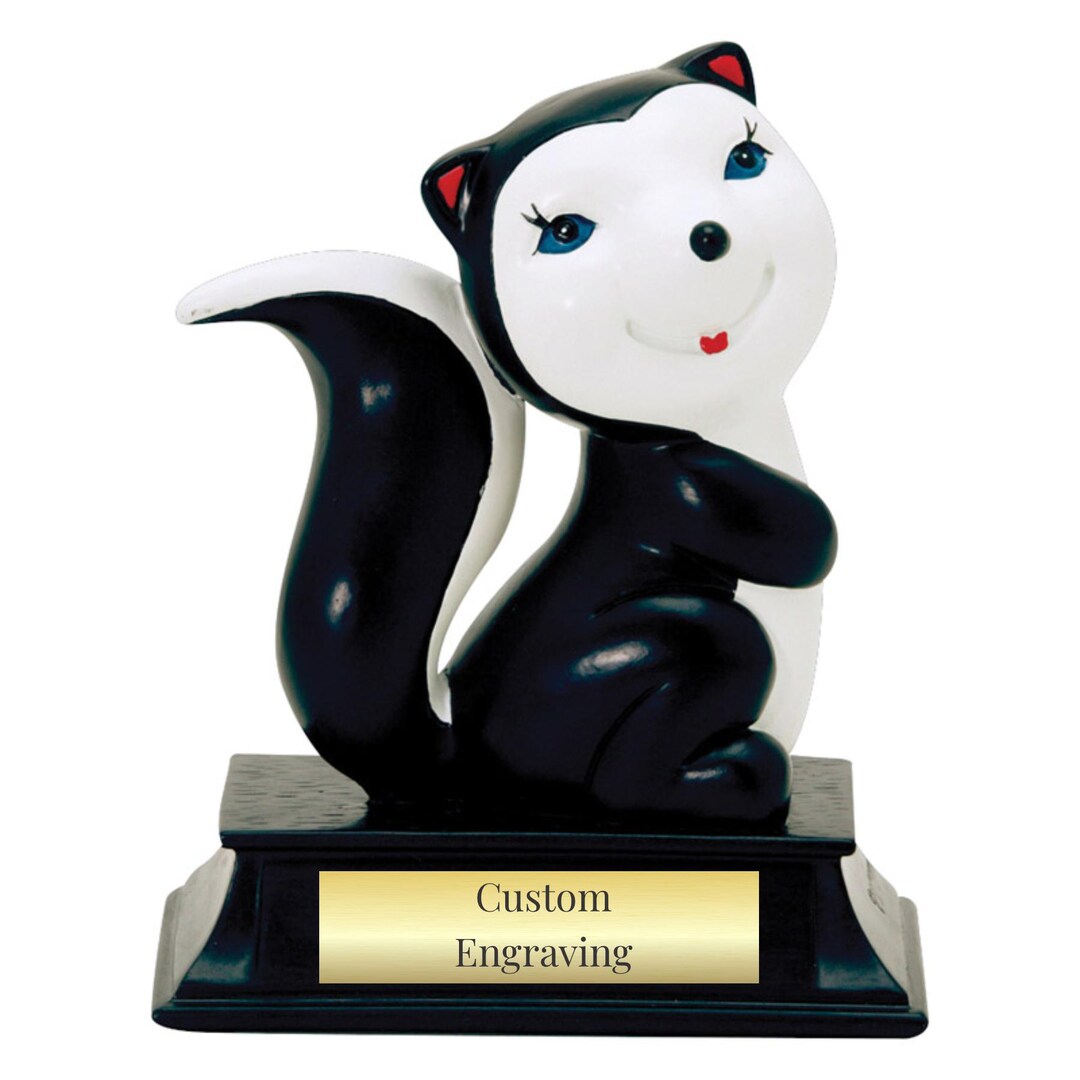 Custom Skunk Trophy | 5" Resin Award With Personalized Engraving ...