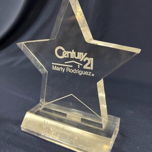 Custom Engraved Star Acrylic Award: Personalized Achievement Trophy - Etsy