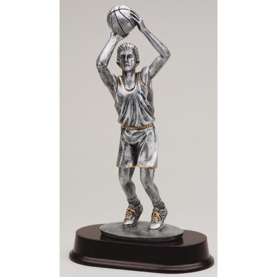 Basketball Jump Shot Trophy – Custom Engraved MVP Award – Male or ...