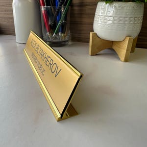 Personalized Notary Public Sign With Quill | Custom Desk, Wall, or Name ...
