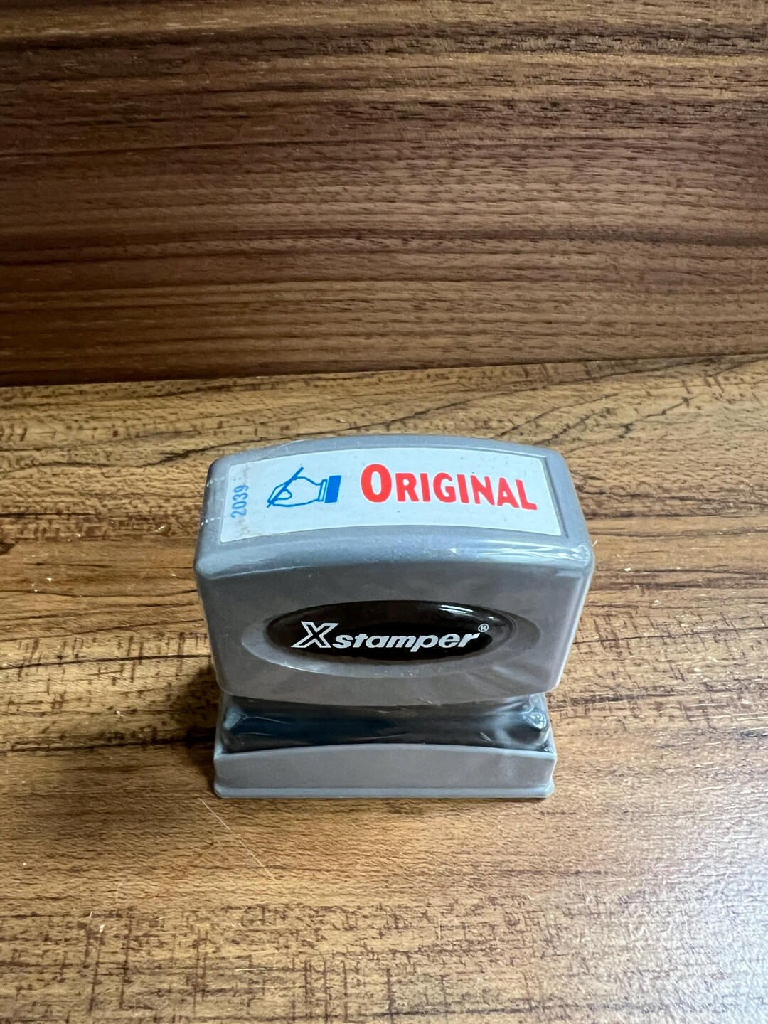 Original Stock Stamp Self-inking Two-color Blue and Red Ink for Marking ...