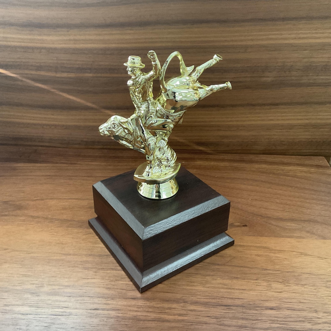 Personalized Bull Riding Trophy: Custom Engraved Rodeo Award - Etsy
