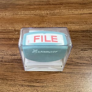 File Stamp, Filed Stock Stamp, File Copy Stamp Vintage Red Ink Self ...