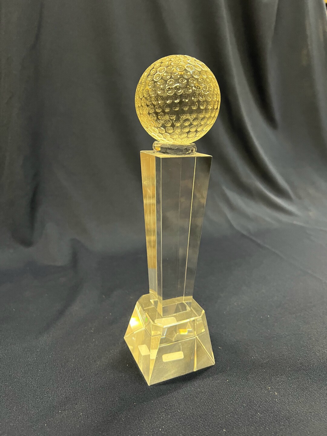 10 Crystal Golf Award With Custom Engraving Elegant Trophy for ...