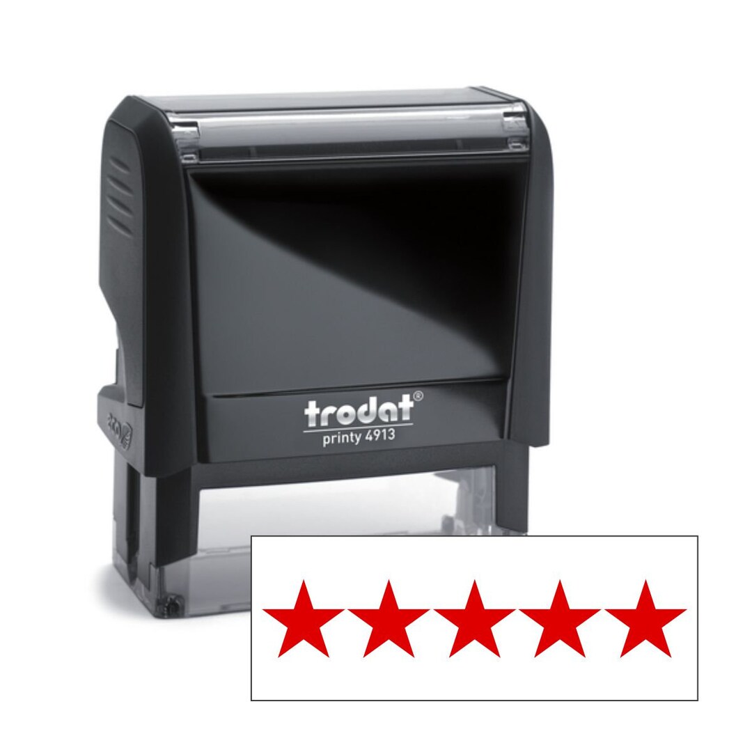 Five Star Stamp | 5 Star Rating Stamp | Self-inking Business Review ...
